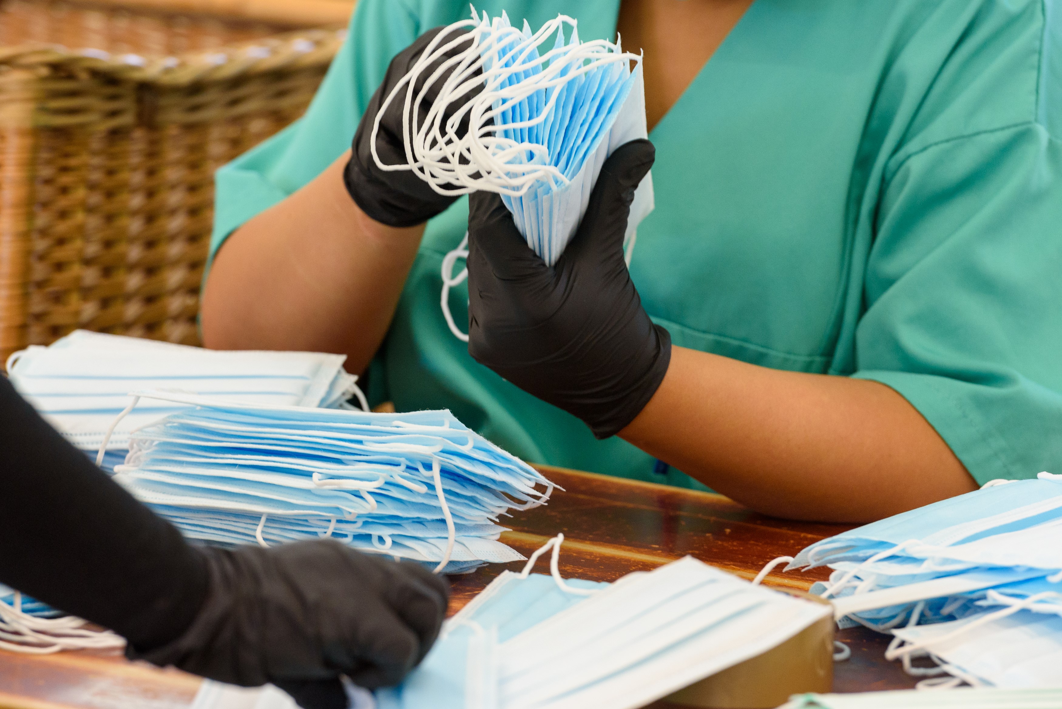 Facemask production at Grimsby fibre plant