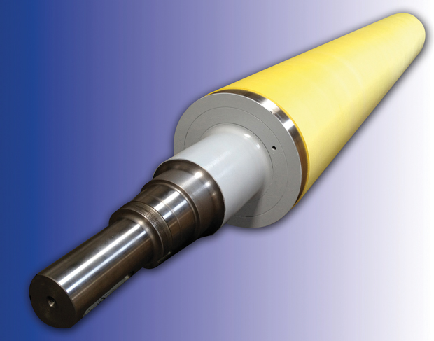Fibre squeeze roll with full chemical resistance