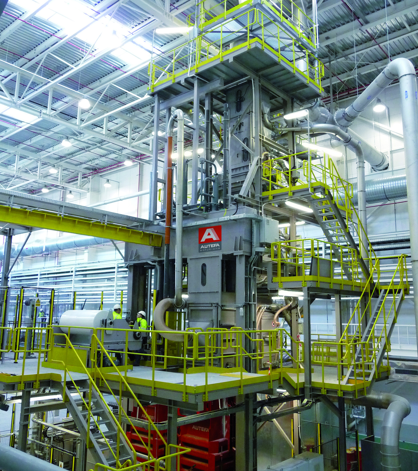 Autefa fibre baler with automatic logistics solution